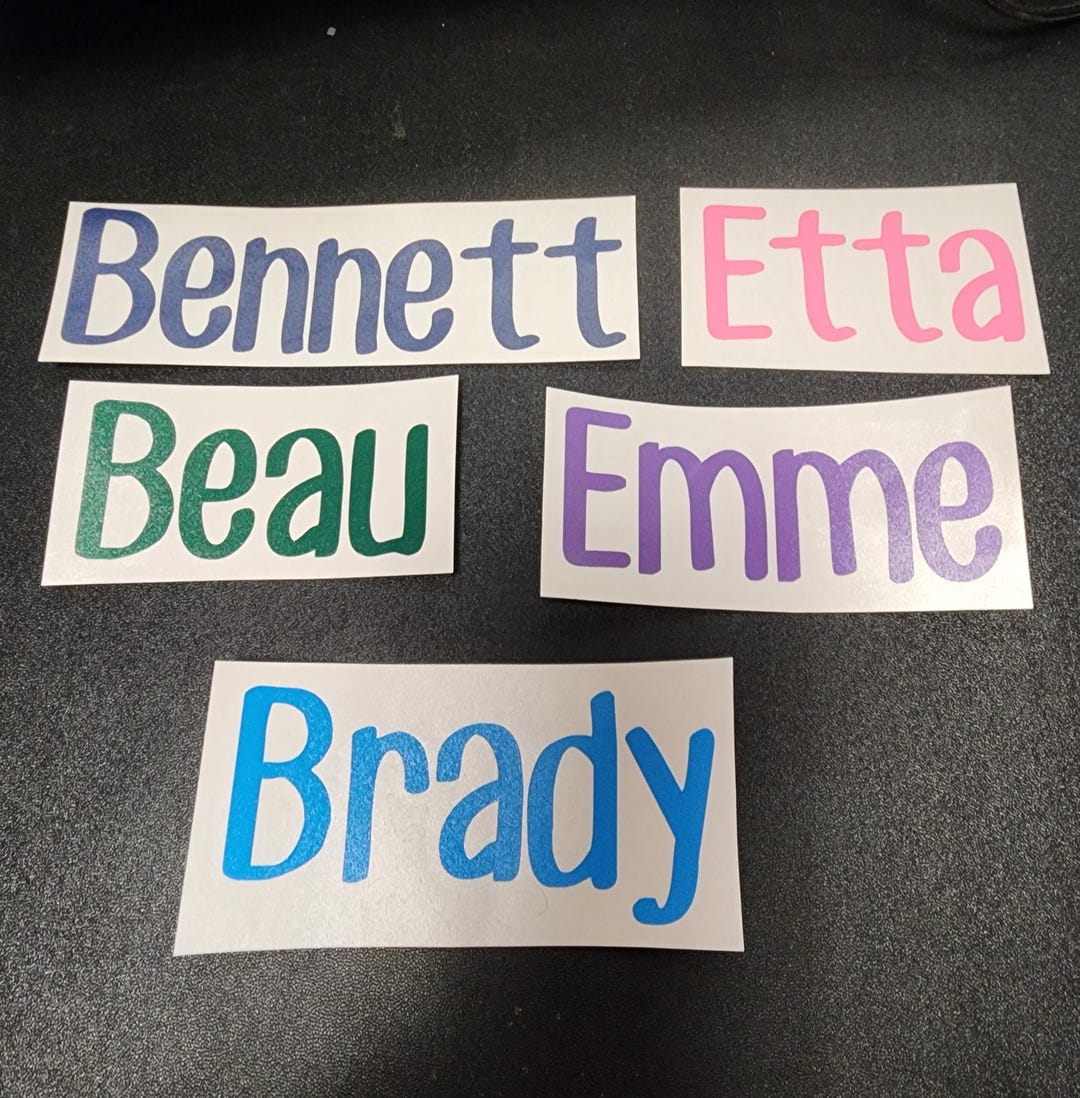 Name Decal, Stickers, Custom Stickers, Custom Name Sticker, Decals for ...