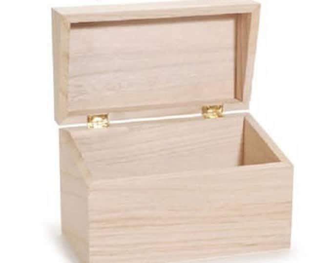 Grade B Unfinished Wood Recipe Box, DIY Project - Etsy