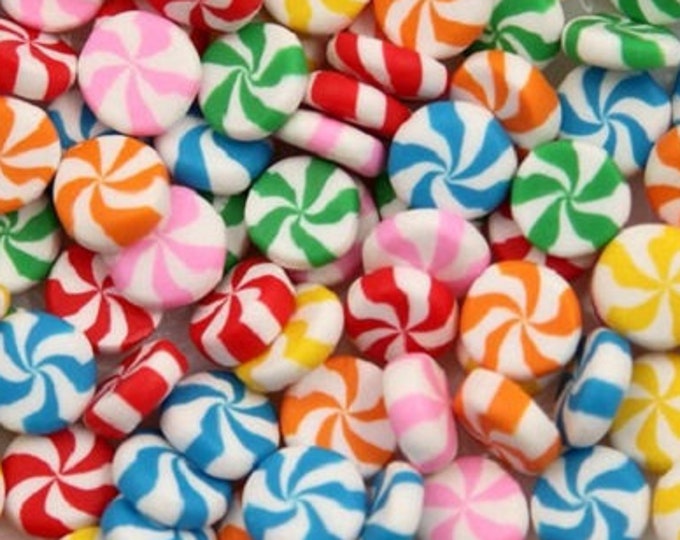12mm Fake Peppermint Cabochons, Flat Backs, Slime Charms - Etsy