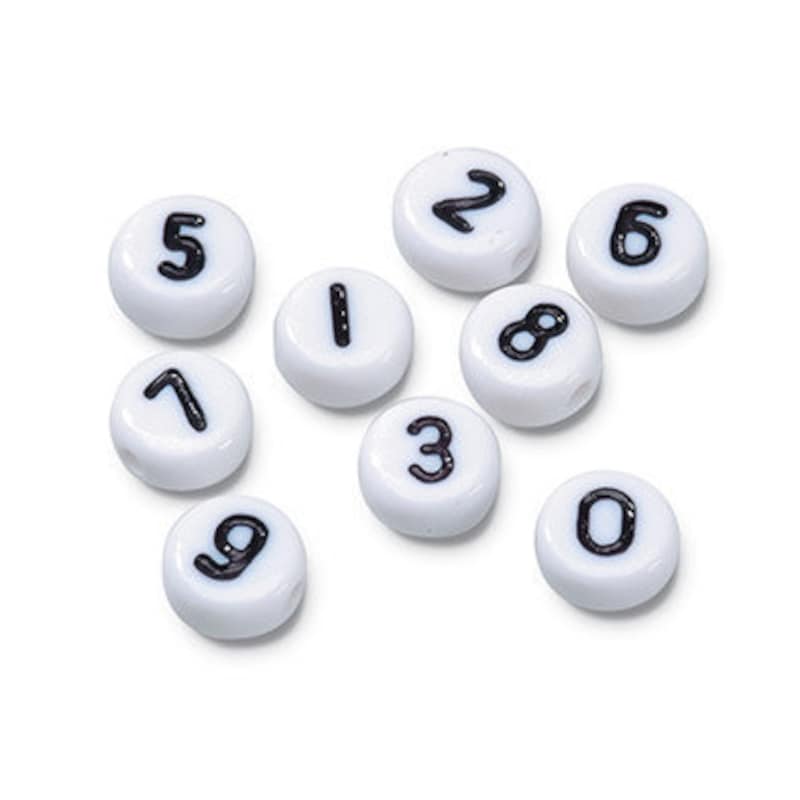Number Beads - Etsy