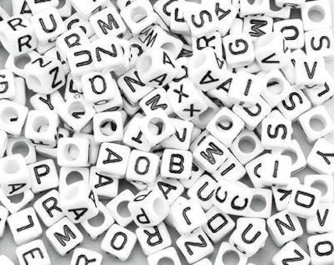 CUBE Letter Beads Letter Beads Alphabet Beads Beads Kid - Etsy