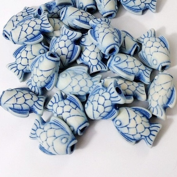 Glass Fish Beads - Etsy