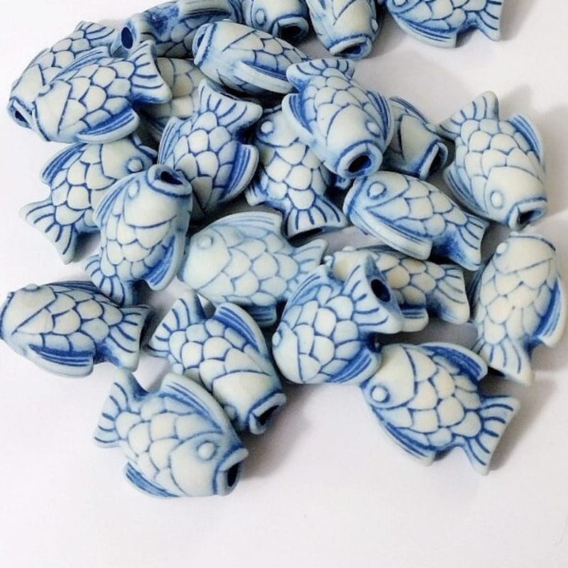 Fish Head Bead - Etsy