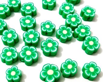 Green Fimo Beads | Etsy