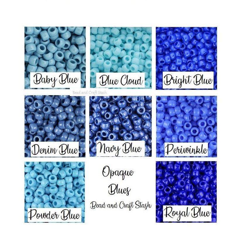 Blue Pony Beads in Bulk - Etsy