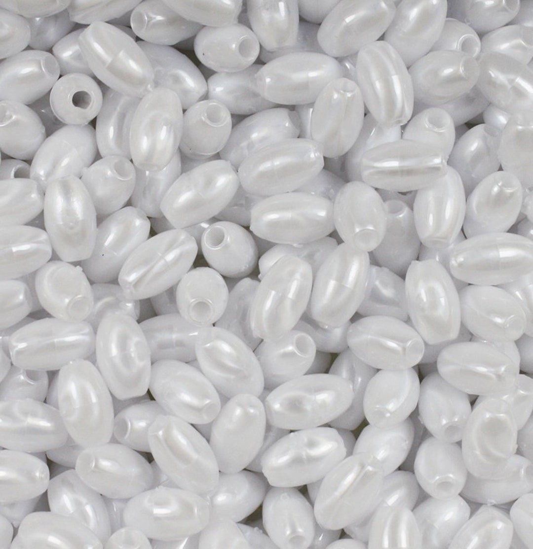 Oat Beads, Rice Beads, White Beads, Kid Crafts, DIY, Beads - Etsy