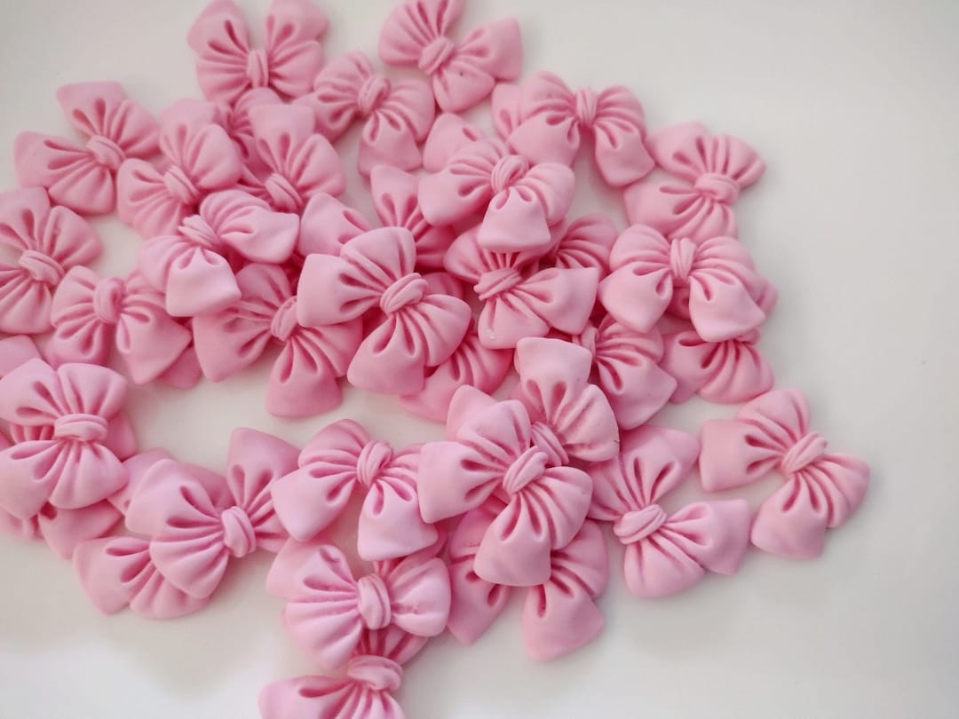 PINK Bow, Resin Cabochons, Flat Backs, Girly Girl, Kid Crafts - Etsy