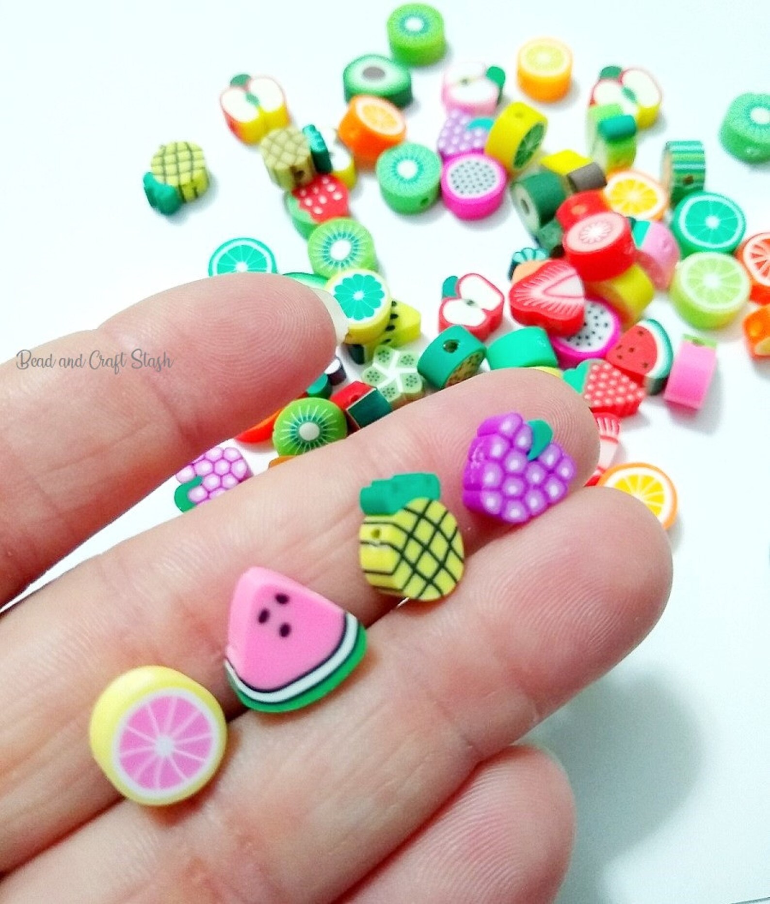Fruit Clay Beads Fruit Fimo Beads Assorted Fruit Beads - Etsy