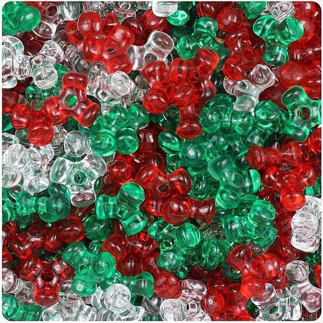 500/1000 Christmas Tri Bead Mix, Beads, Acrylic Beads, Beads, Gifts For ...