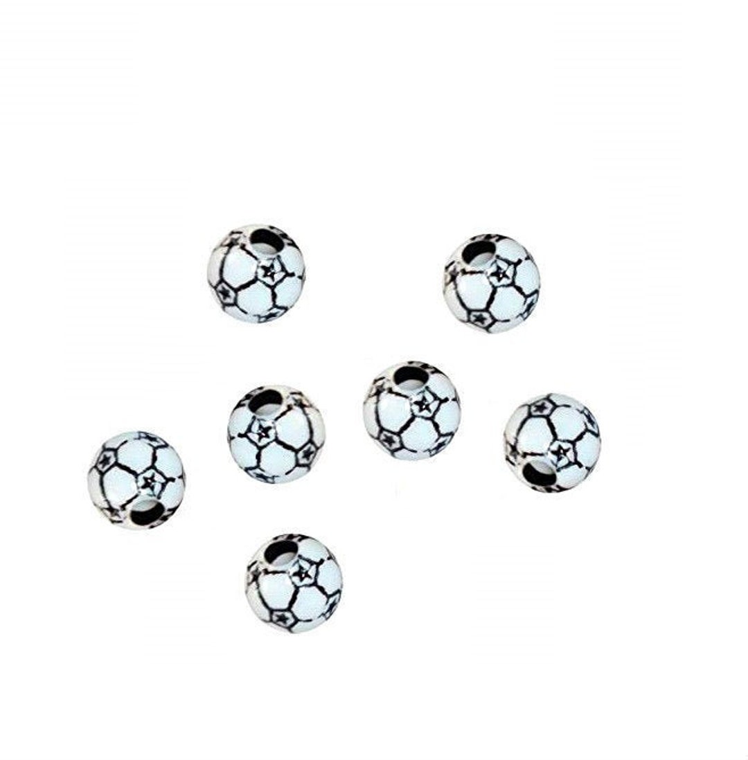 Soccer Ball Beads, Sports Beads, 12mm Beads, Soccer, Ball, Sports - Etsy