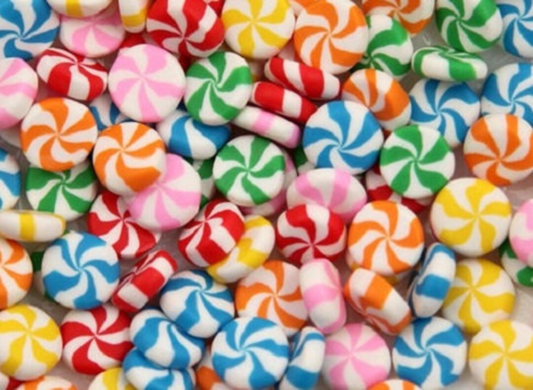 12mm Fake Peppermint Cabochons, Flat Backs, Slime Charms - Etsy