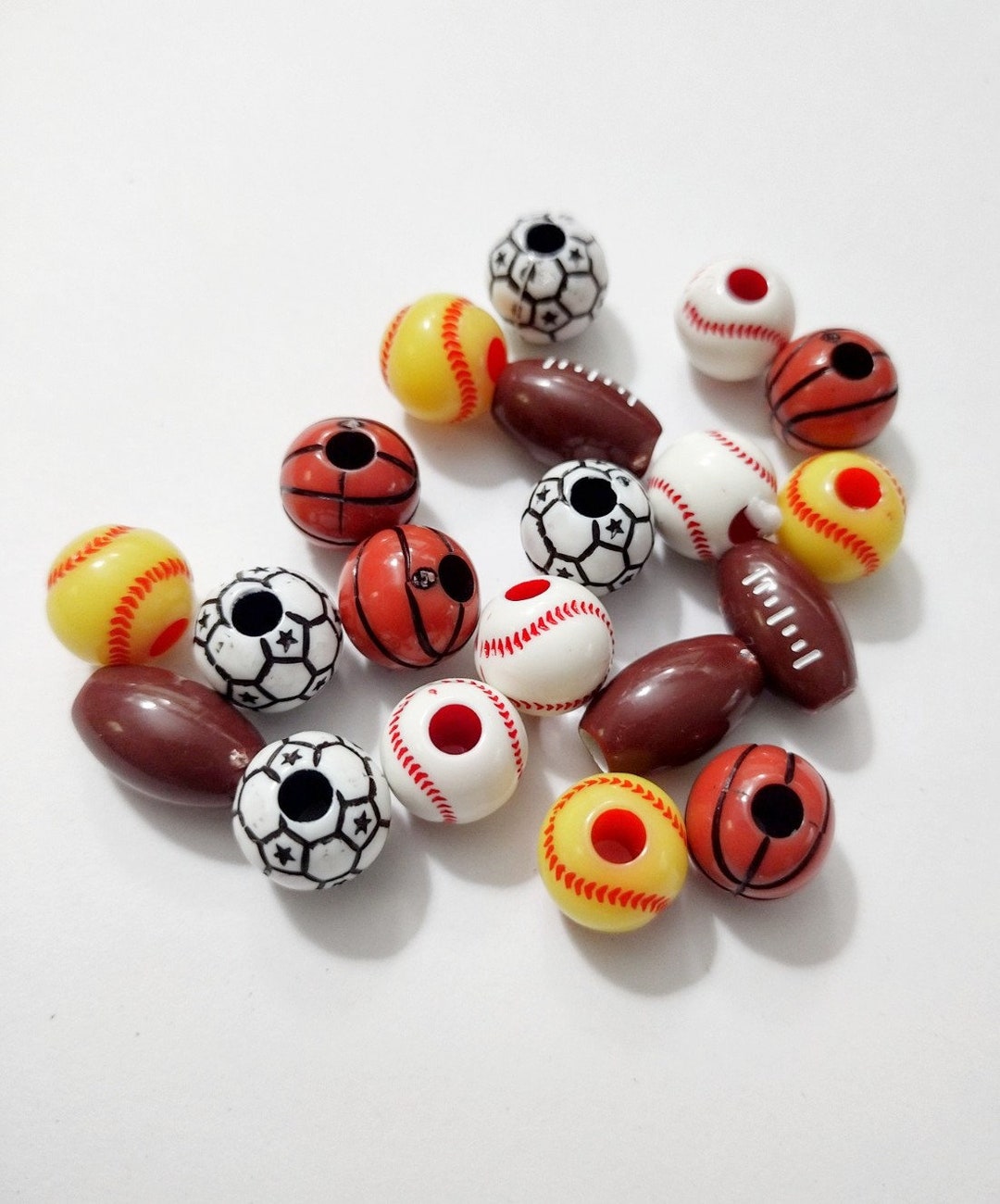 Sports Ball Beads, Sports, Beads, Softball, Football, Soccer ...