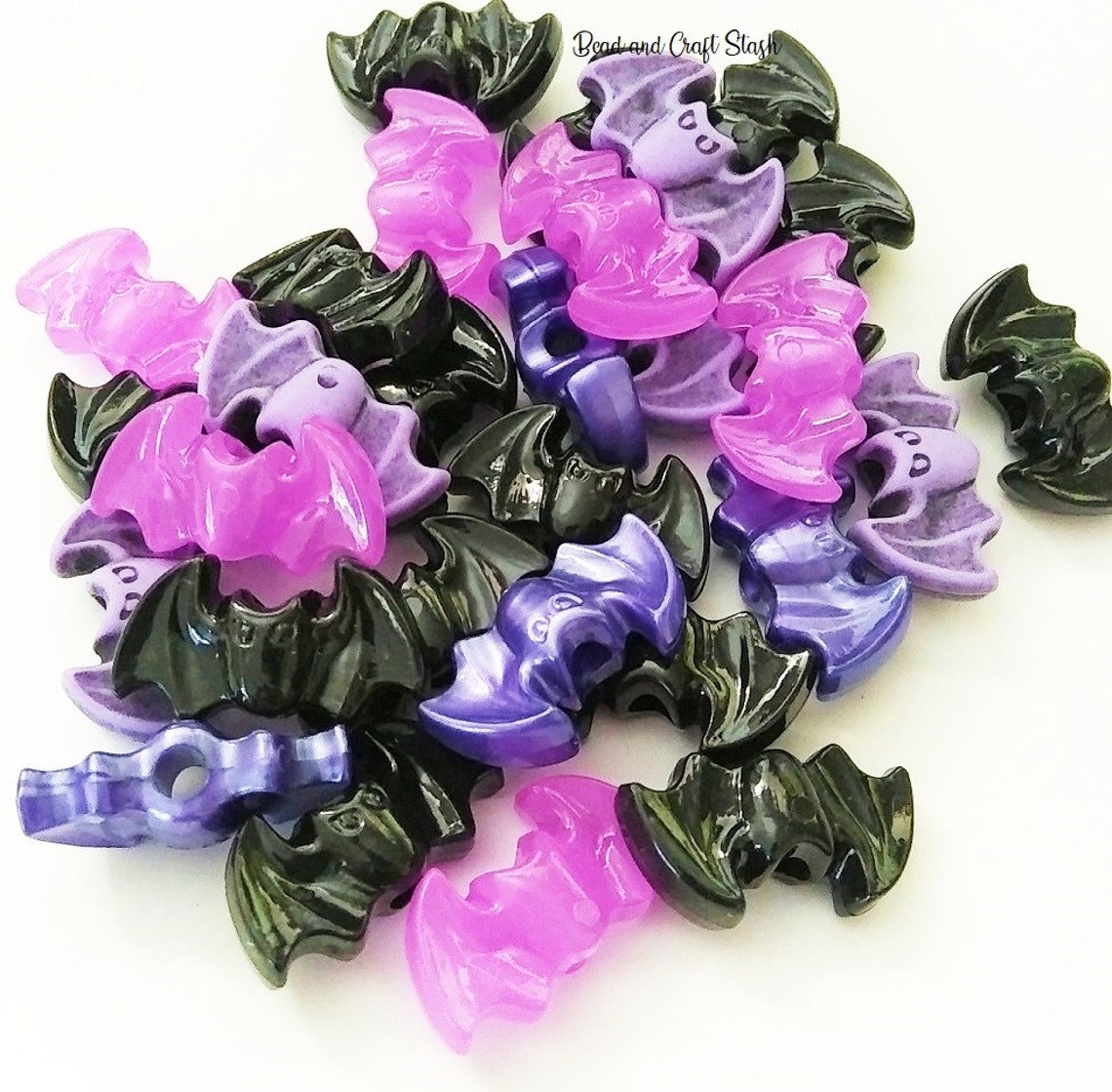 Halloween Bat Beads Bats Beads Halloween DIY Kid Crafts - Etsy