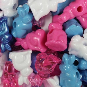 Bunny Pony Beads, Easter Rabbit Beads, Bunny Beads, Beads - Etsy