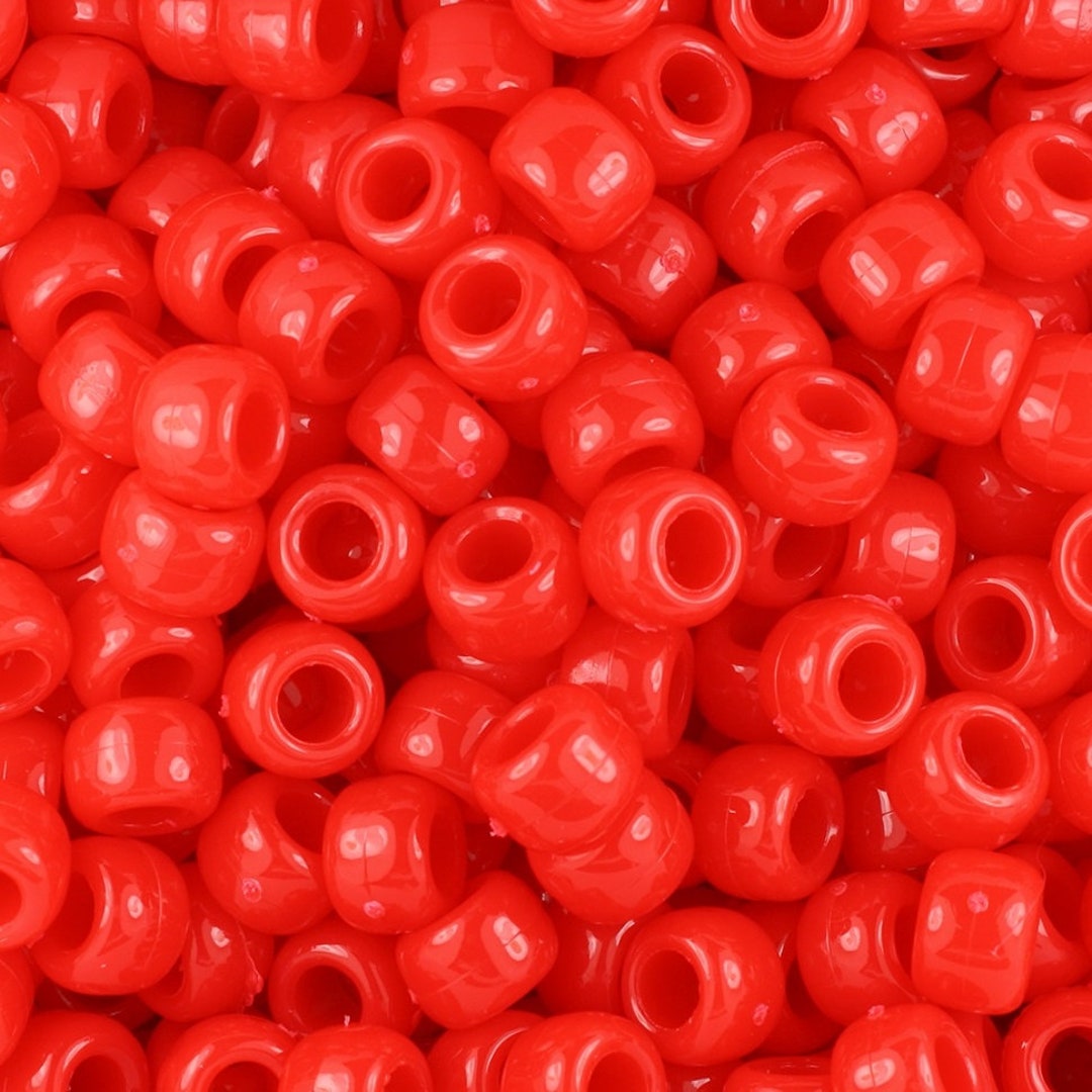 Bright Red Pony Bead, Red, Pony Beads, DIY, Kid Crafts, Summer Camp ...