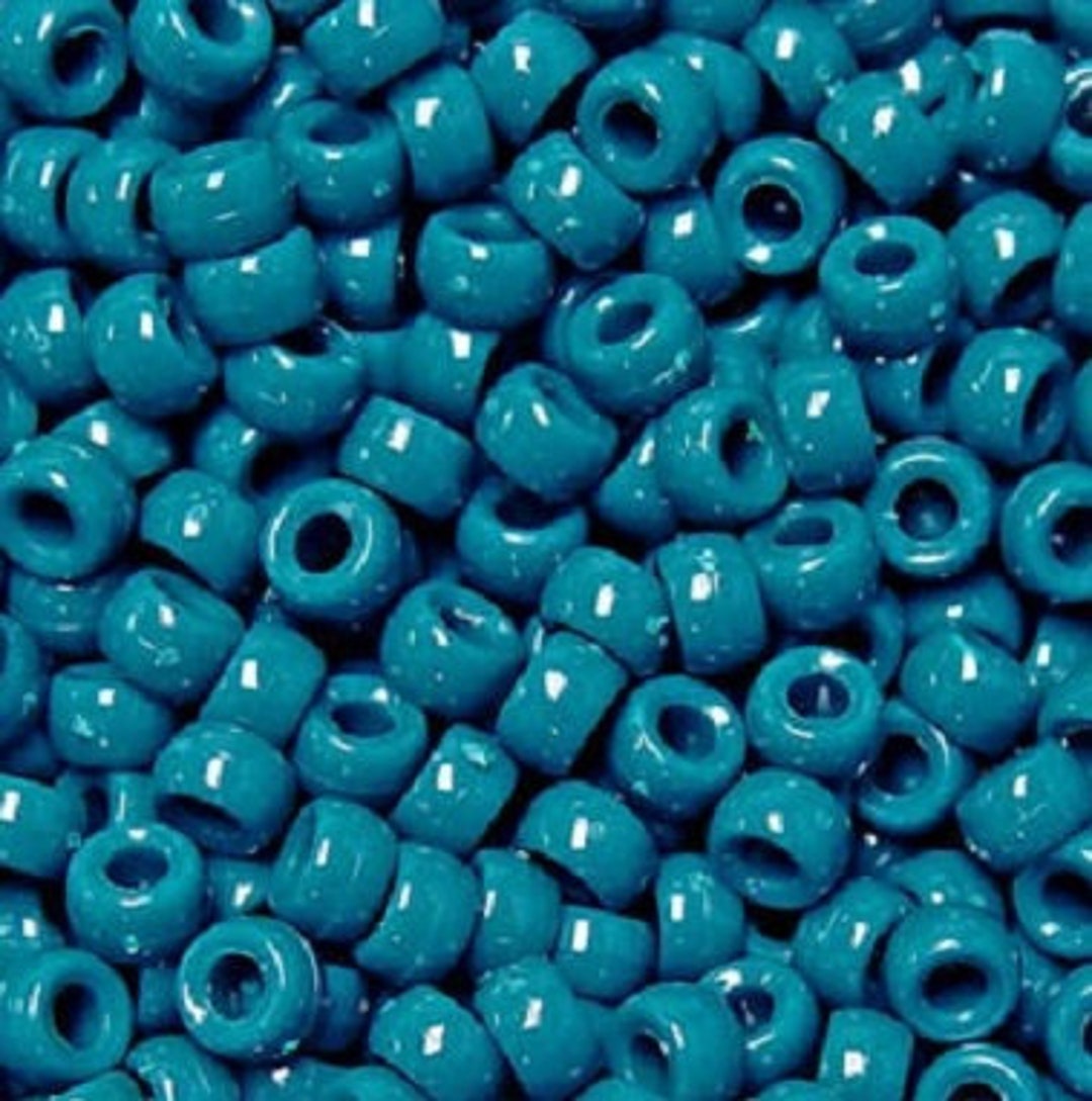 Dark Teal Pony Beads, Teal, Beads, Pony Beads, Hair Beads, DIY, Kid ...