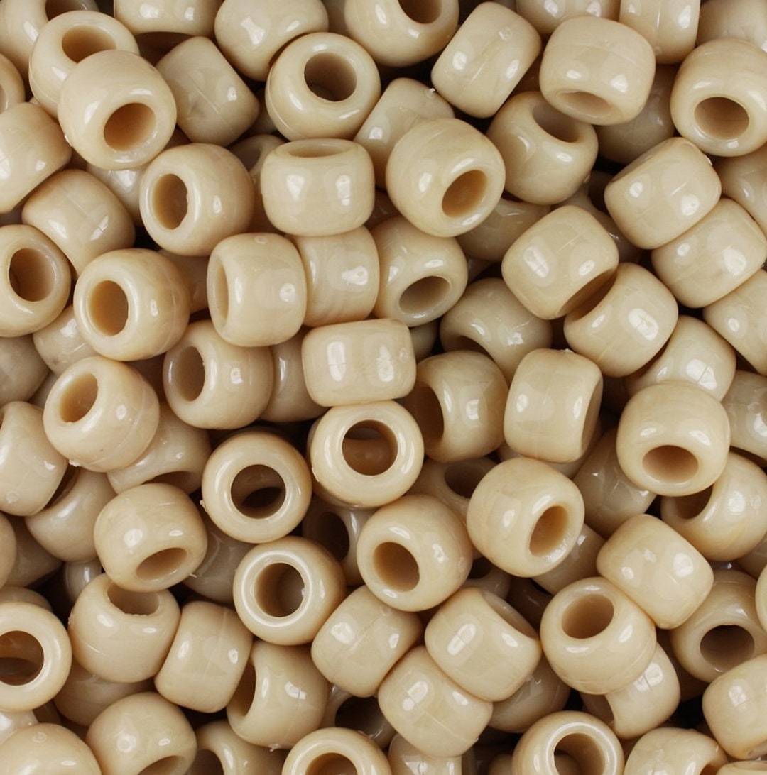 Dark Ivory Pony Beads, DIY, Kid Crafts, off White, Beads, Acrylic Beads ...