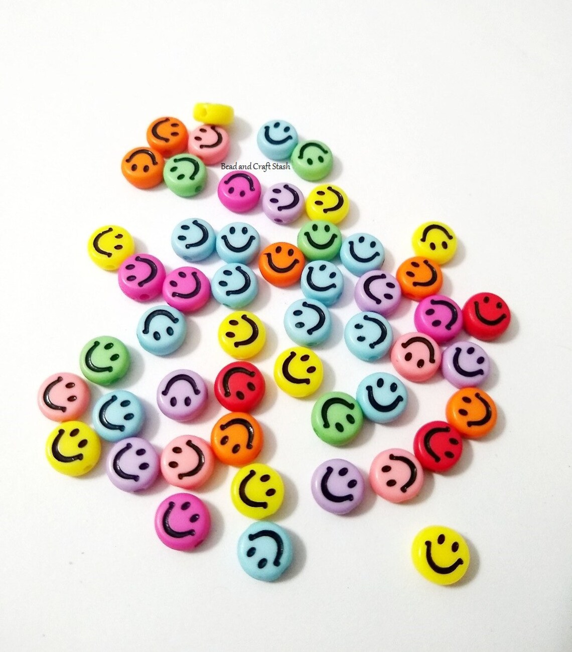 Happy Face, Smile Beads, Smile, Spacer Beads, Bold, Gifts, DIY, Kid ...