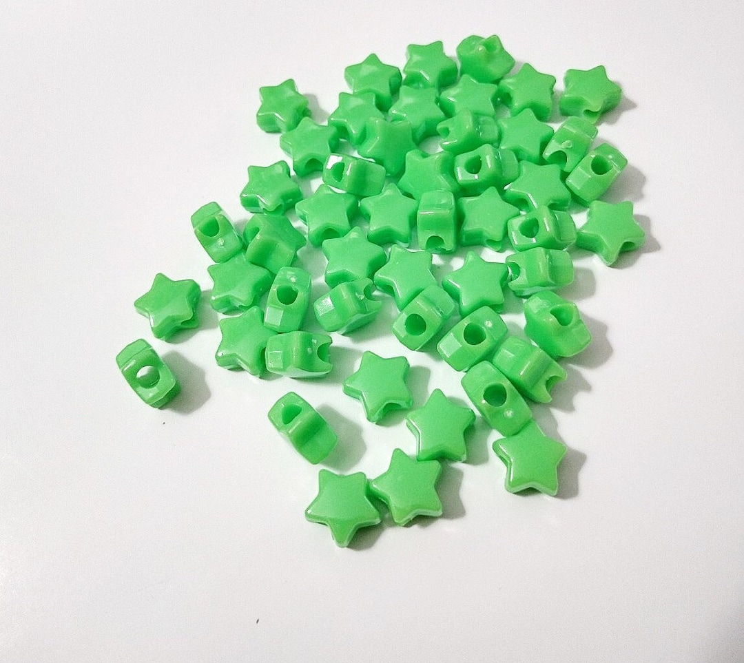 Lime Star Beads, Beads, Star, Lime, Gift for DIY - Etsy