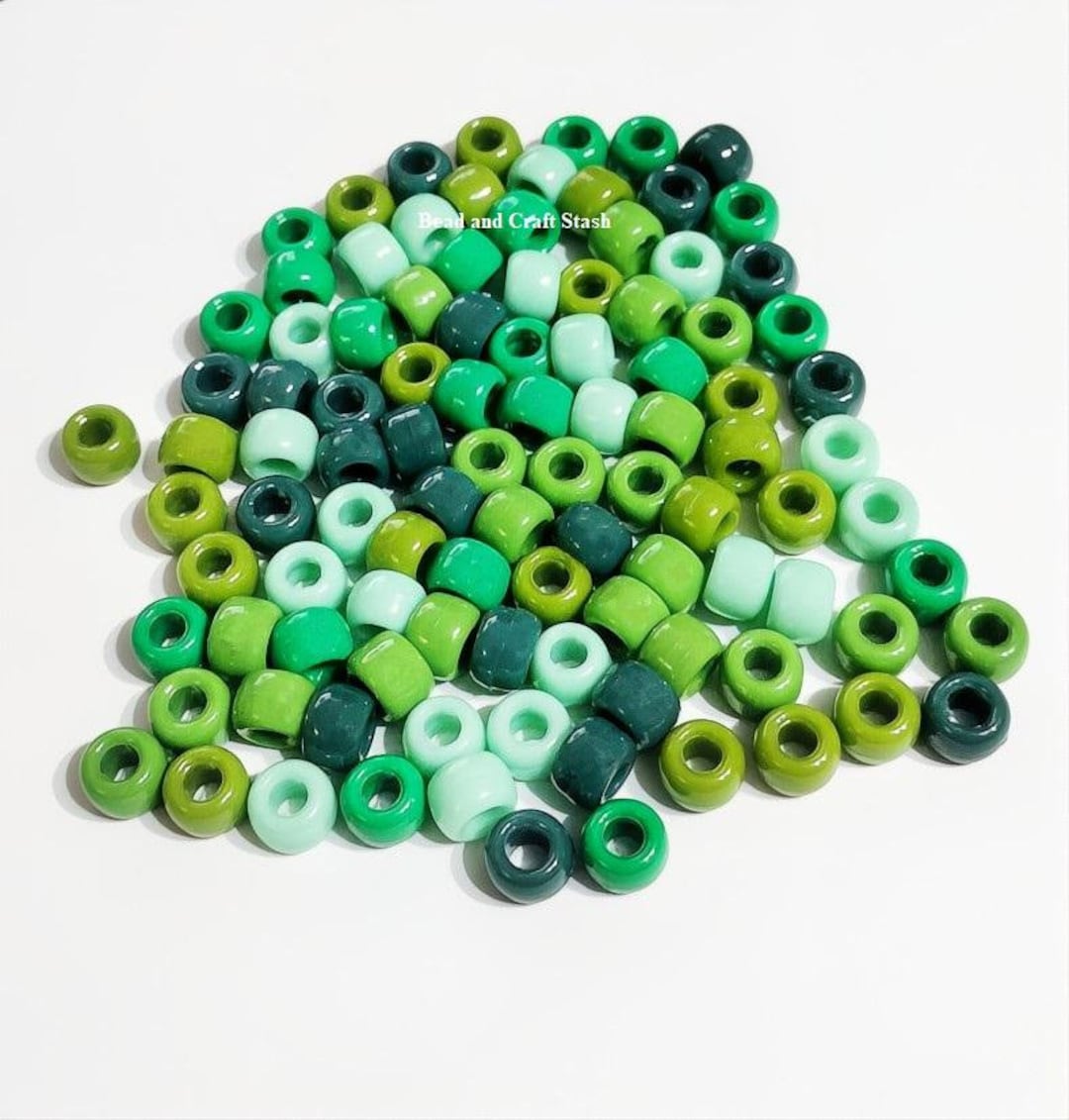 Shamrock Mix, Green Mix, Barrel Beads, Pony Beads - Etsy