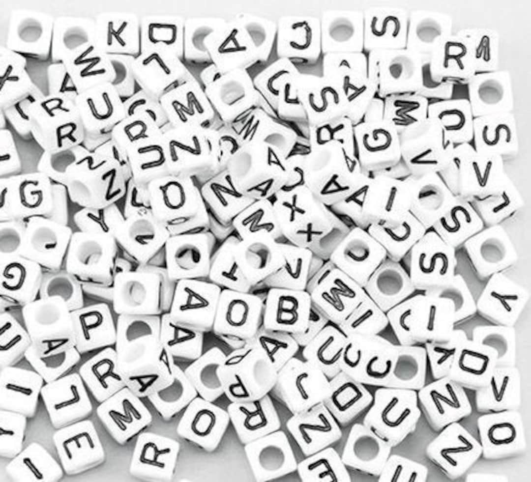 CUBE Letter Beads, Letter Beads, Alphabet Beads, Beads, Kid Crafts ...