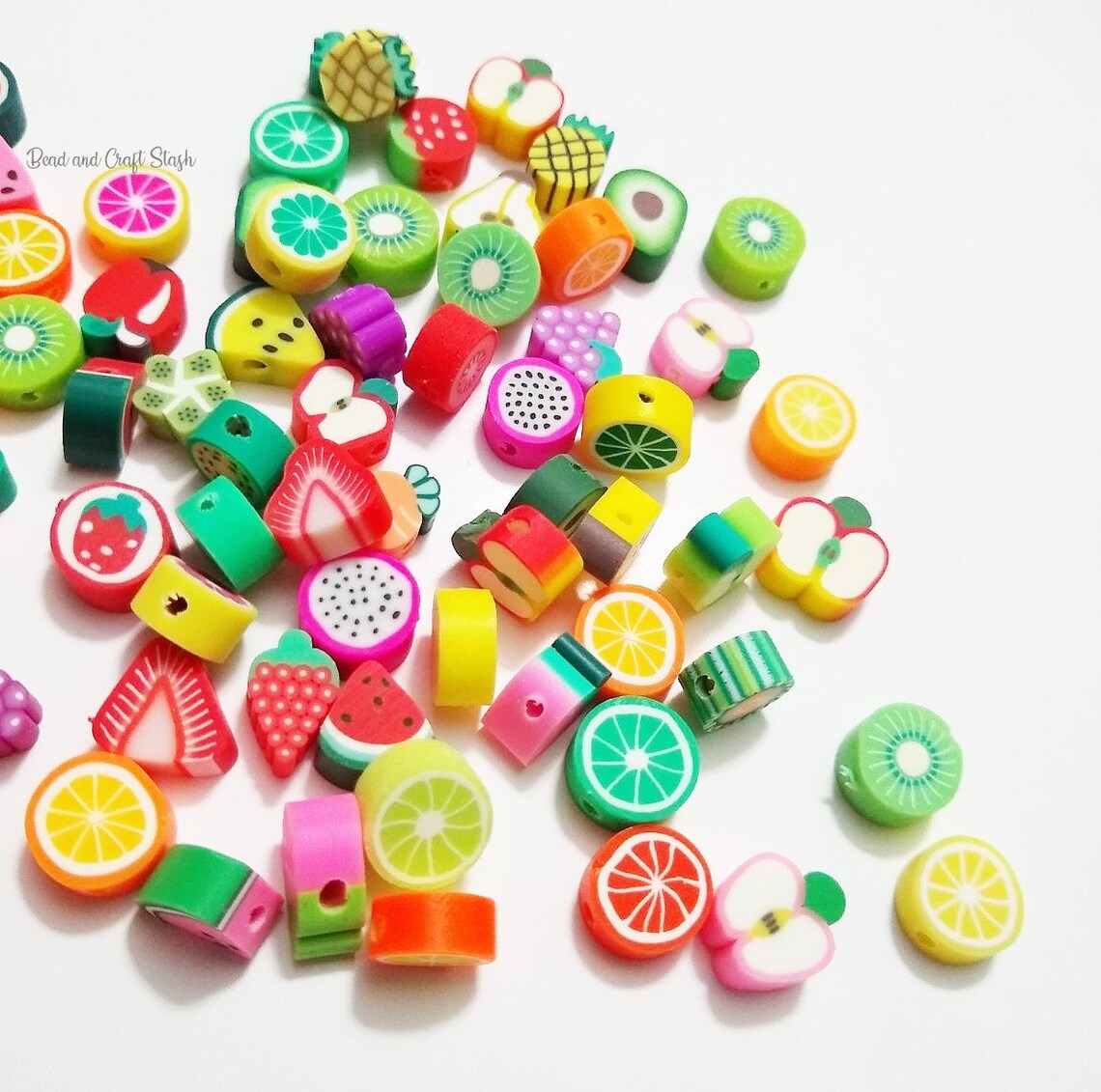 Fruit Clay Beads Fruit Fimo Beads Assorted Fruit Beads - Etsy