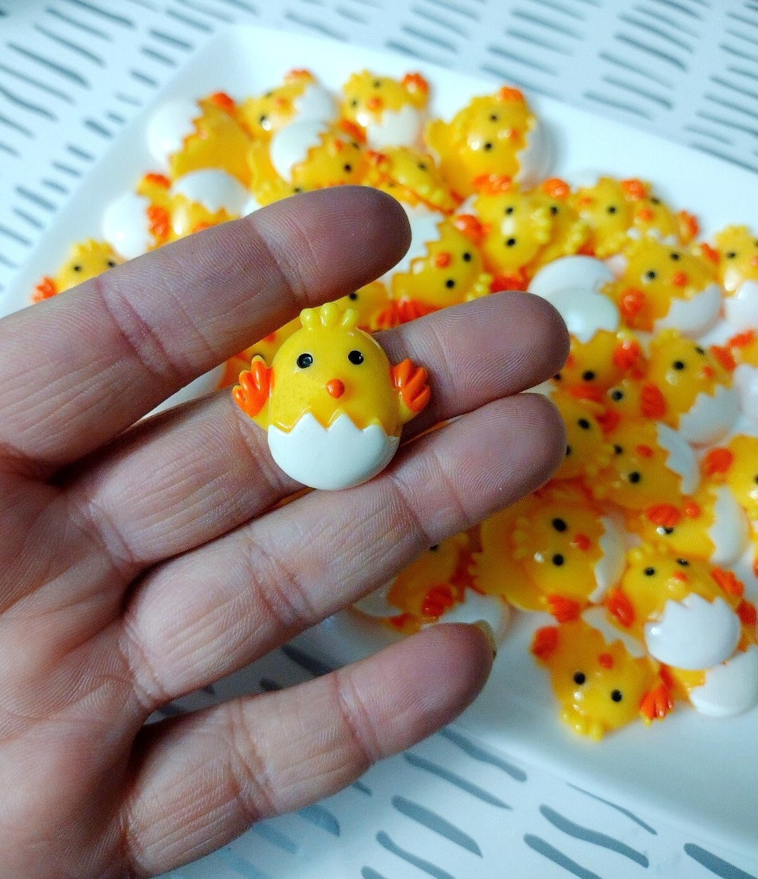 Baby Chick, Cabochons, Yellow, Egg in Shell, Flat Backs - Etsy