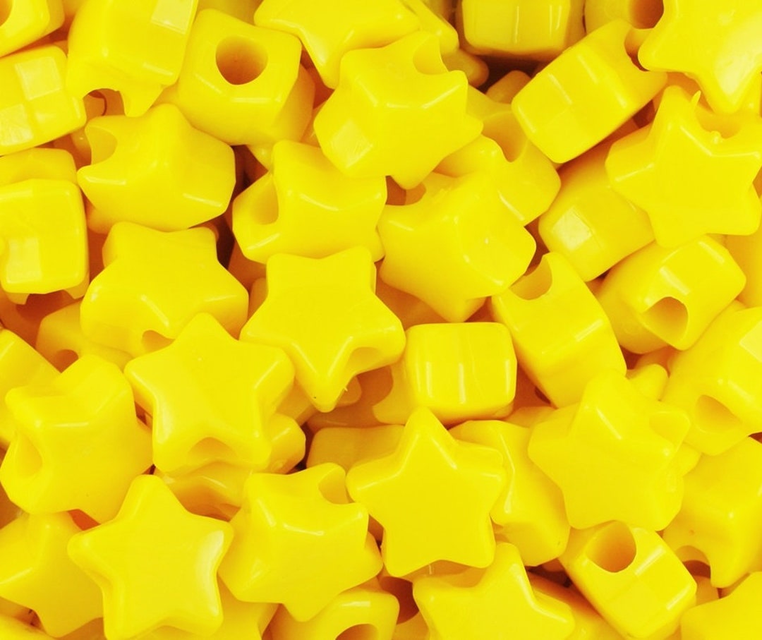 Yellow Star Pony Beads, DIY, Kid Crafts, Yellow, Halloween, Star, Beads ...