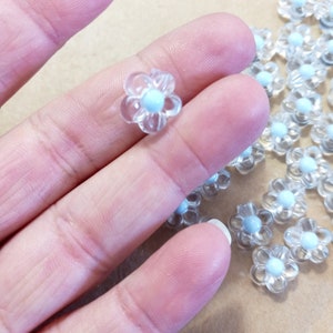 Daisy Beads, Pastel Resin Flower Beads, Blue, DIY, Gift For - Etsy