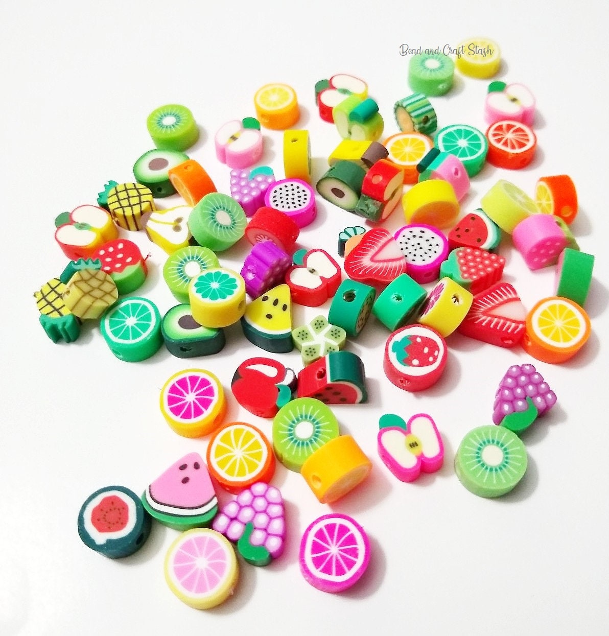 Fruit Clay Beads Fruit Fimo Beads Assorted Fruit Beads - Etsy
