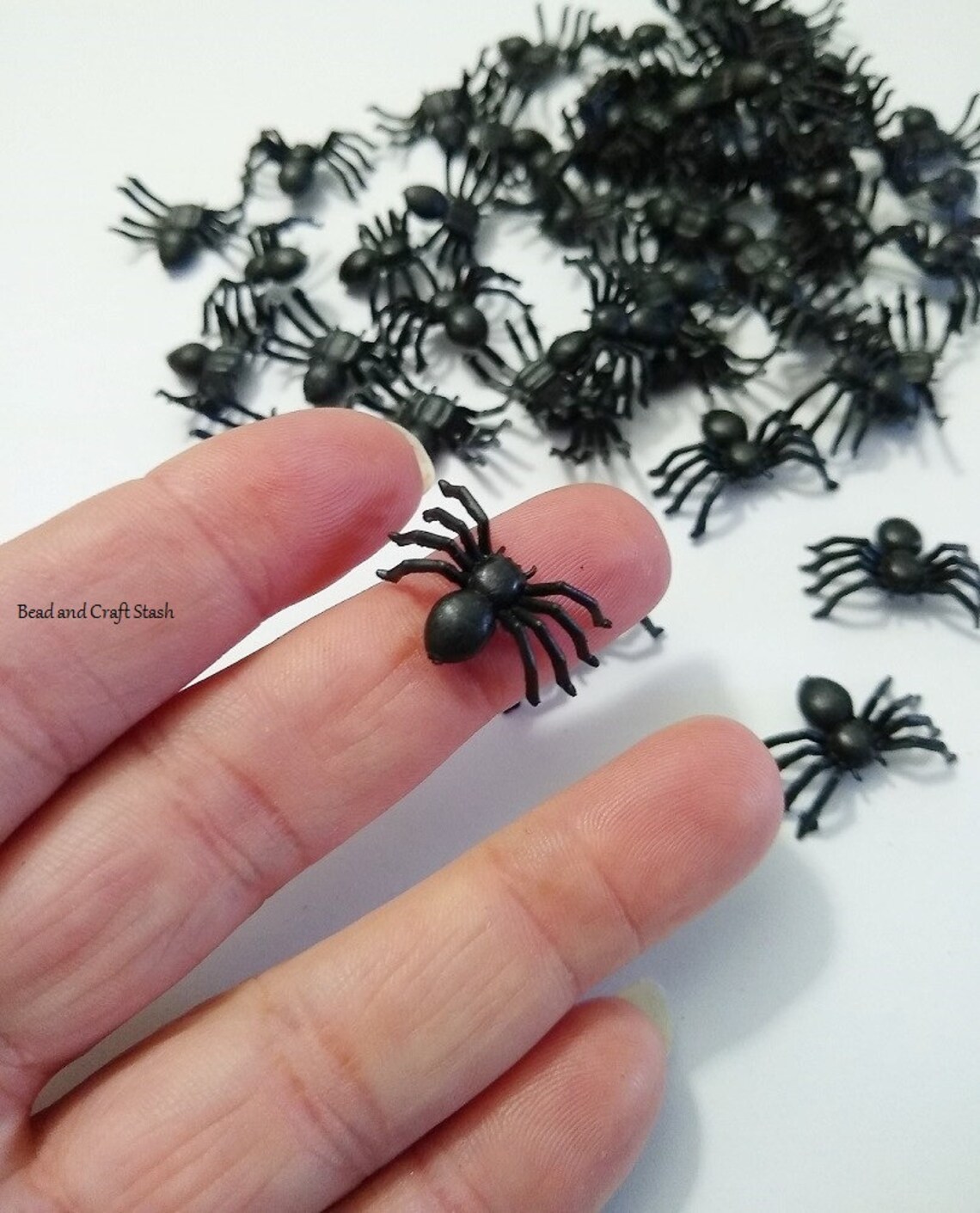 Fake Spiders Halloween Black Spiders Miniatures Fairy | Etsy