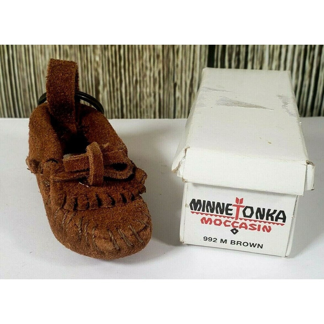 Vintage MINNETONKA MOCCASIN Key Ring Suede LEATHER Shoe - Etsy