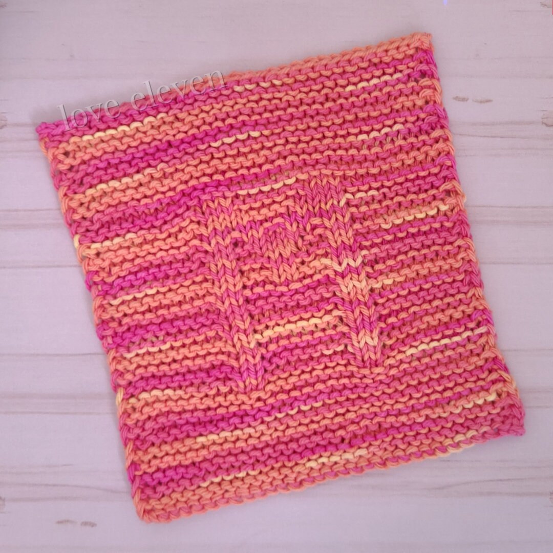 PDF KNITTING PATTERN // Knit "m" Washcloth/dishcloth/prayer Square ...