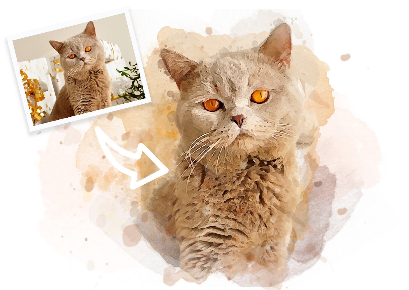 Custom MADE FOR YOU Cat Poster Wall Art Watercolor Print - Etsy