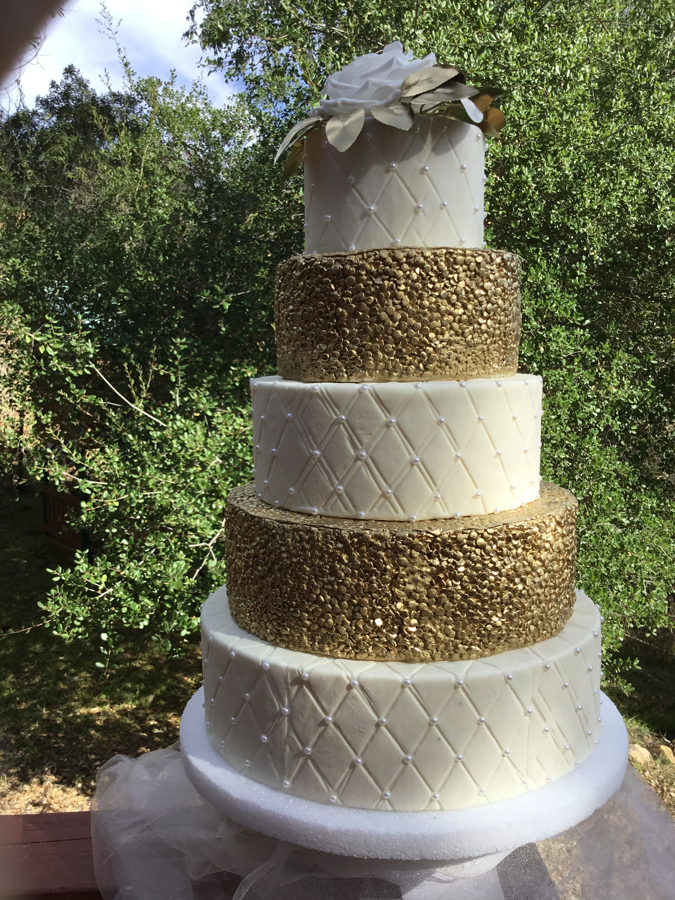 Wedding Gold Cake - Etsy
