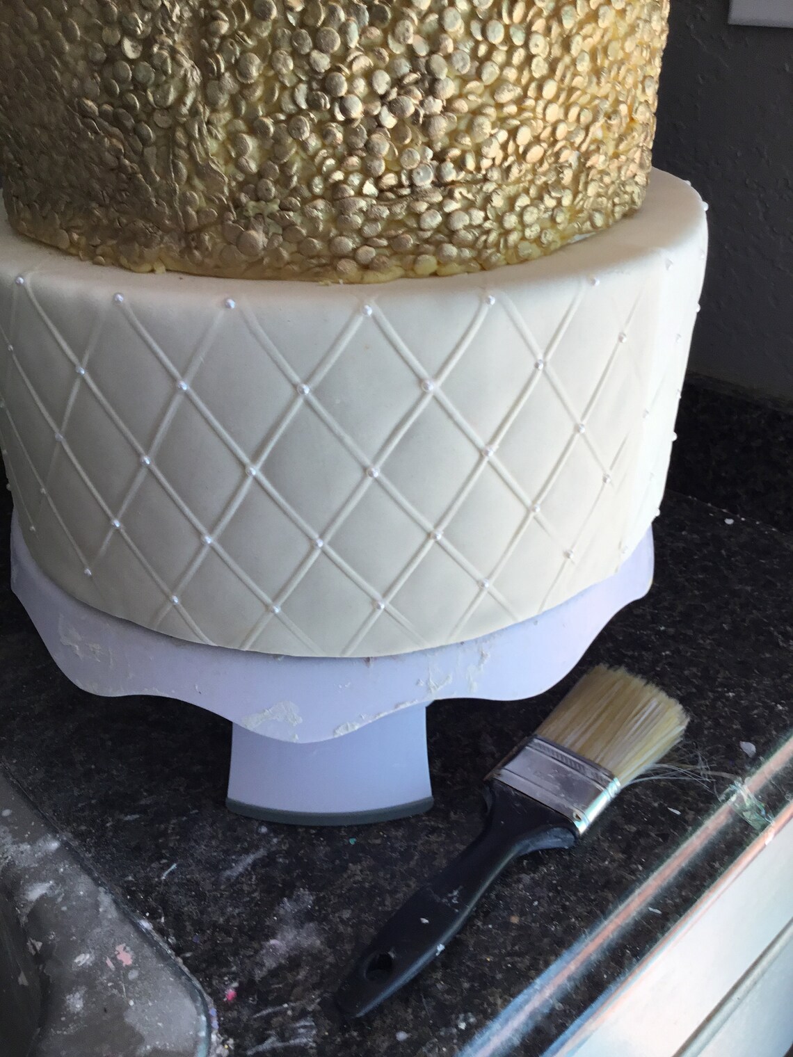 Wedding Cake Gold Fake Cake | Etsy