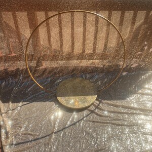 Gold Metal Wedding Arch Cake Stand: Floral Hoop Centerpiece - Etsy