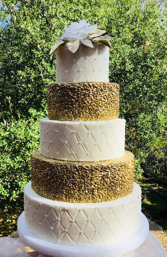 Wedding Gold Cake - Etsy