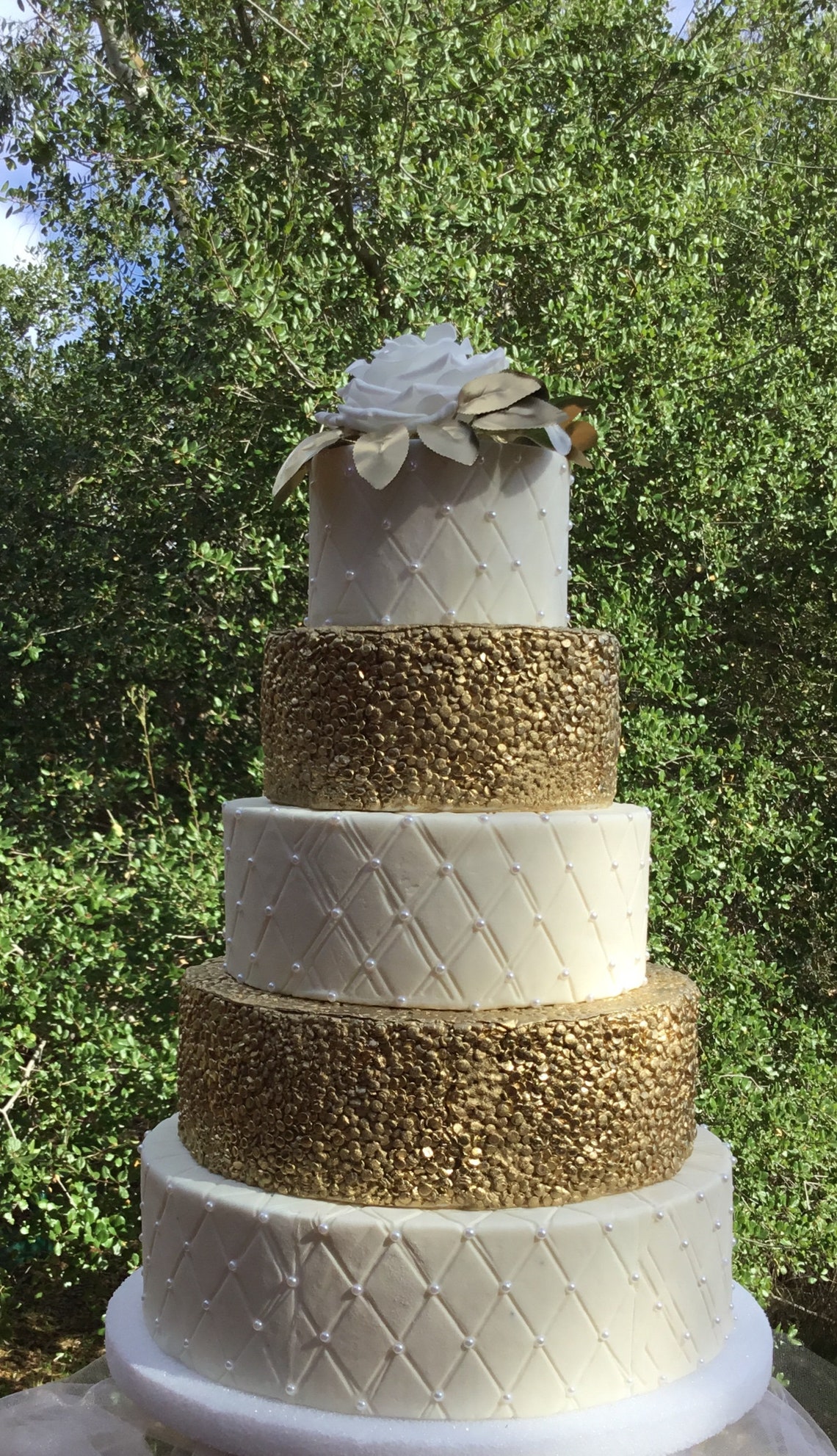 Wedding Gold Cake - Etsy