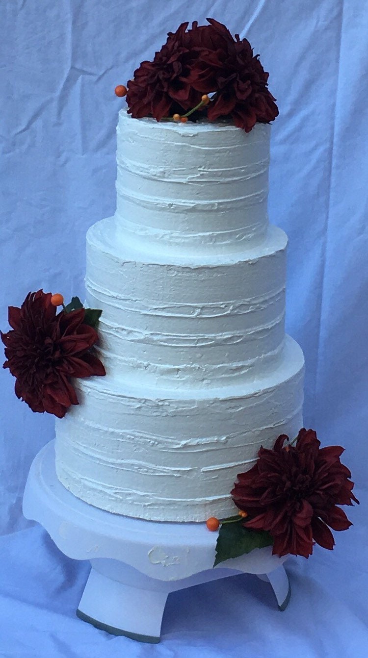 Dummy Cake Wedding Fake Cake White Three Tier Stacked 12 Inch - Etsy