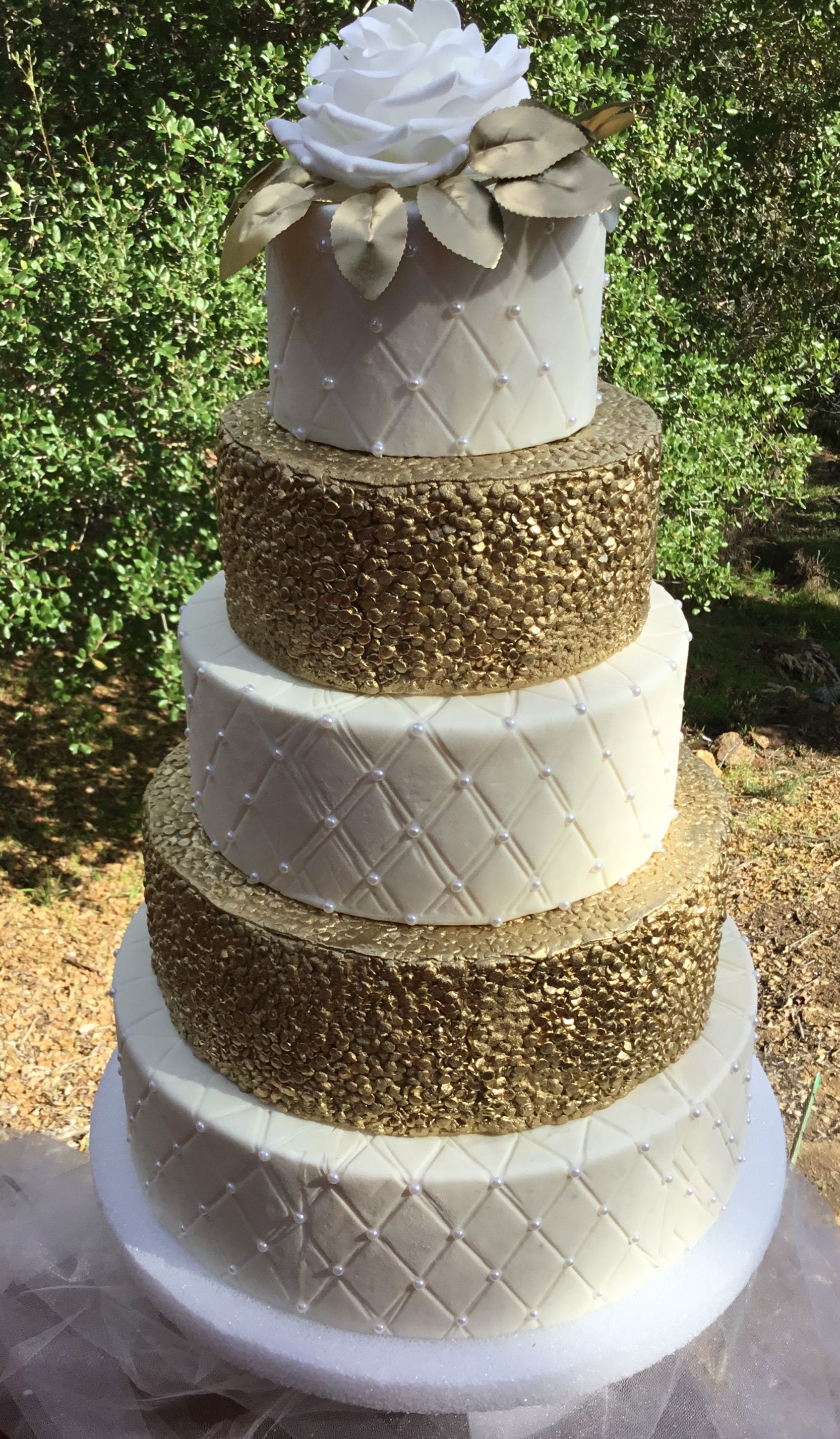 Wedding Gold Cake - Etsy
