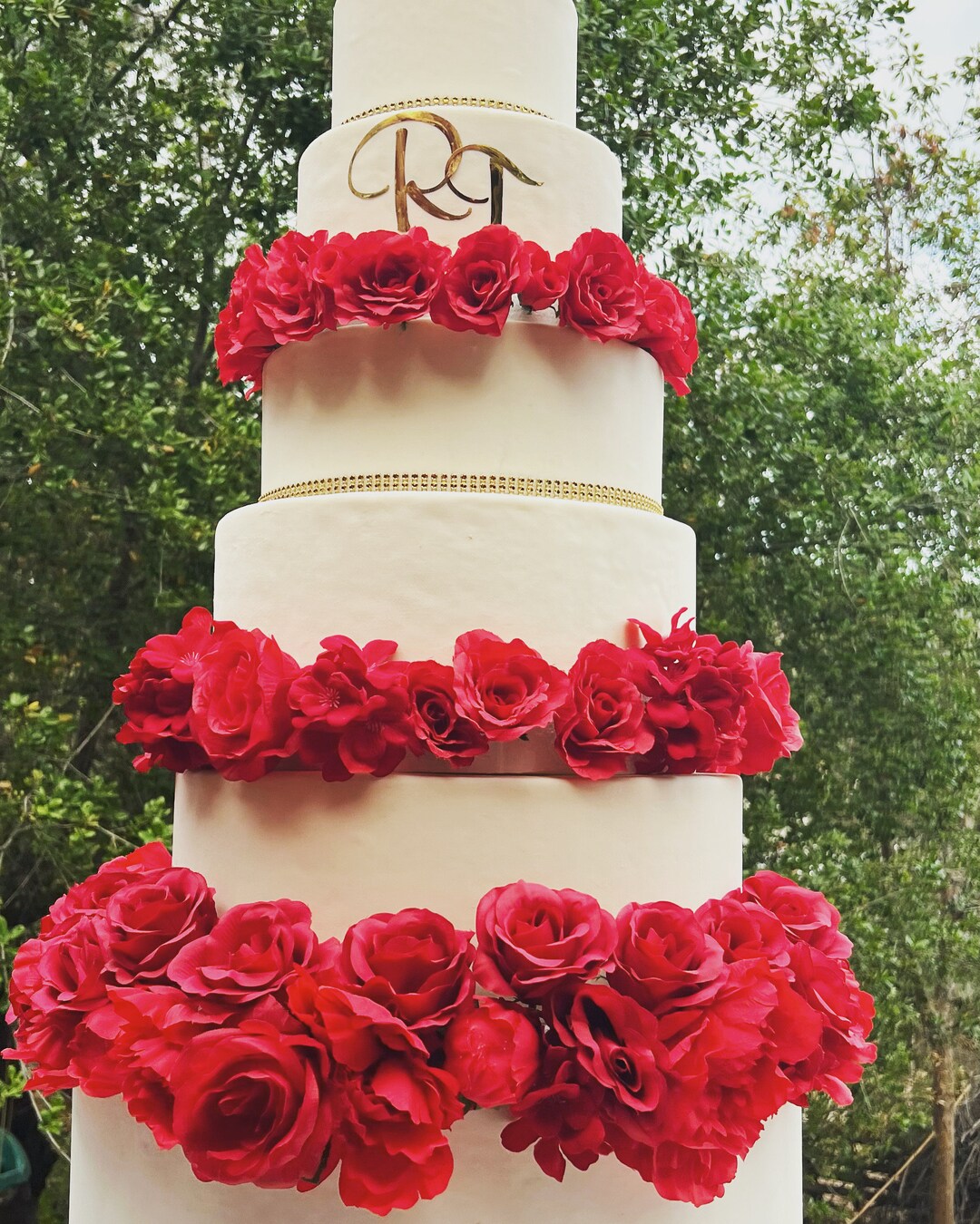 Fake Cake Red Luxury Giant Faux Cake Wedding - Etsy