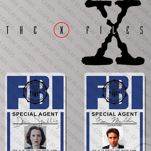 X FILES Fox Mulder FBI ID Badge Name Tag Card Laminate Costume - Etsy