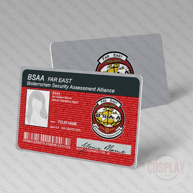 Buy RESIDENT EVIL B.S.A.A. Customizable ID Card Bioterrorism Online in ...