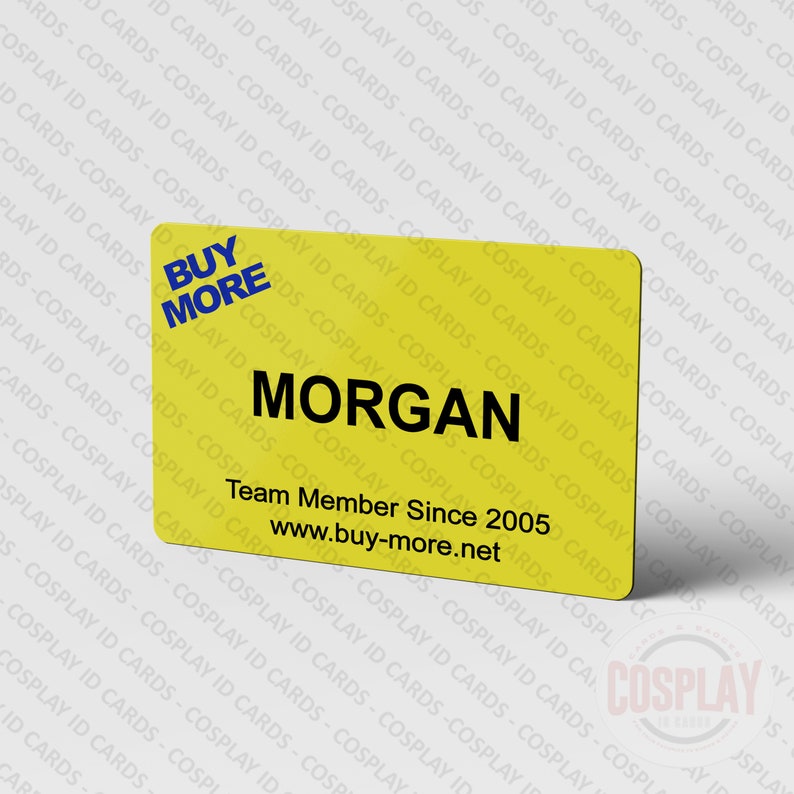 Chuck TV Show Cosplay Green Shirt Employee ID Badge Morgan - Etsy