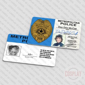 Novelty HUNTER TV Show Police Badge Detectives Rick Hunter and Dee Dee ...