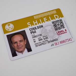 Marvel Agents of SHIELD TV Show Novelty ID Badge Phil Coulson Melinda ...