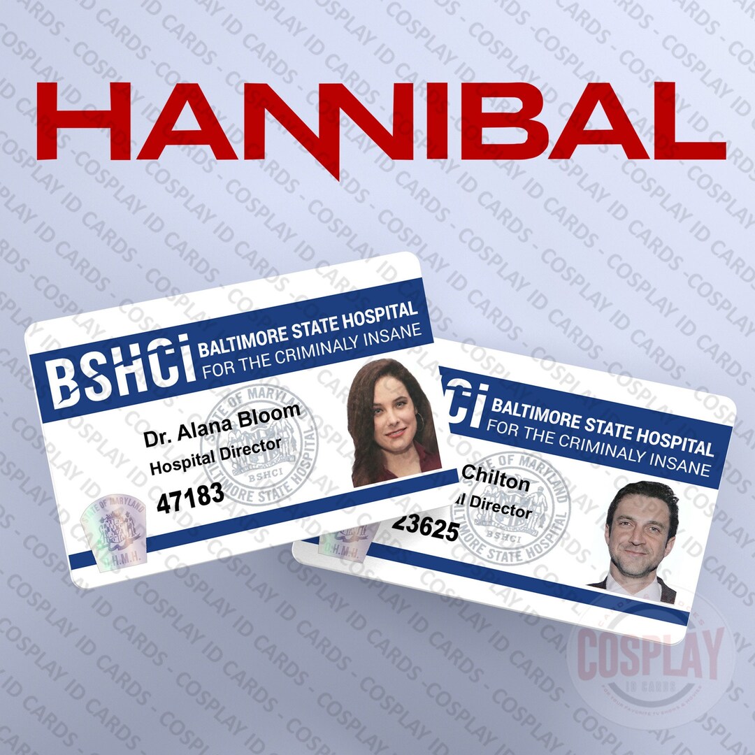 HANNIBAL Baltimore State Hospital for the Criminaly Insane ID Badge ...