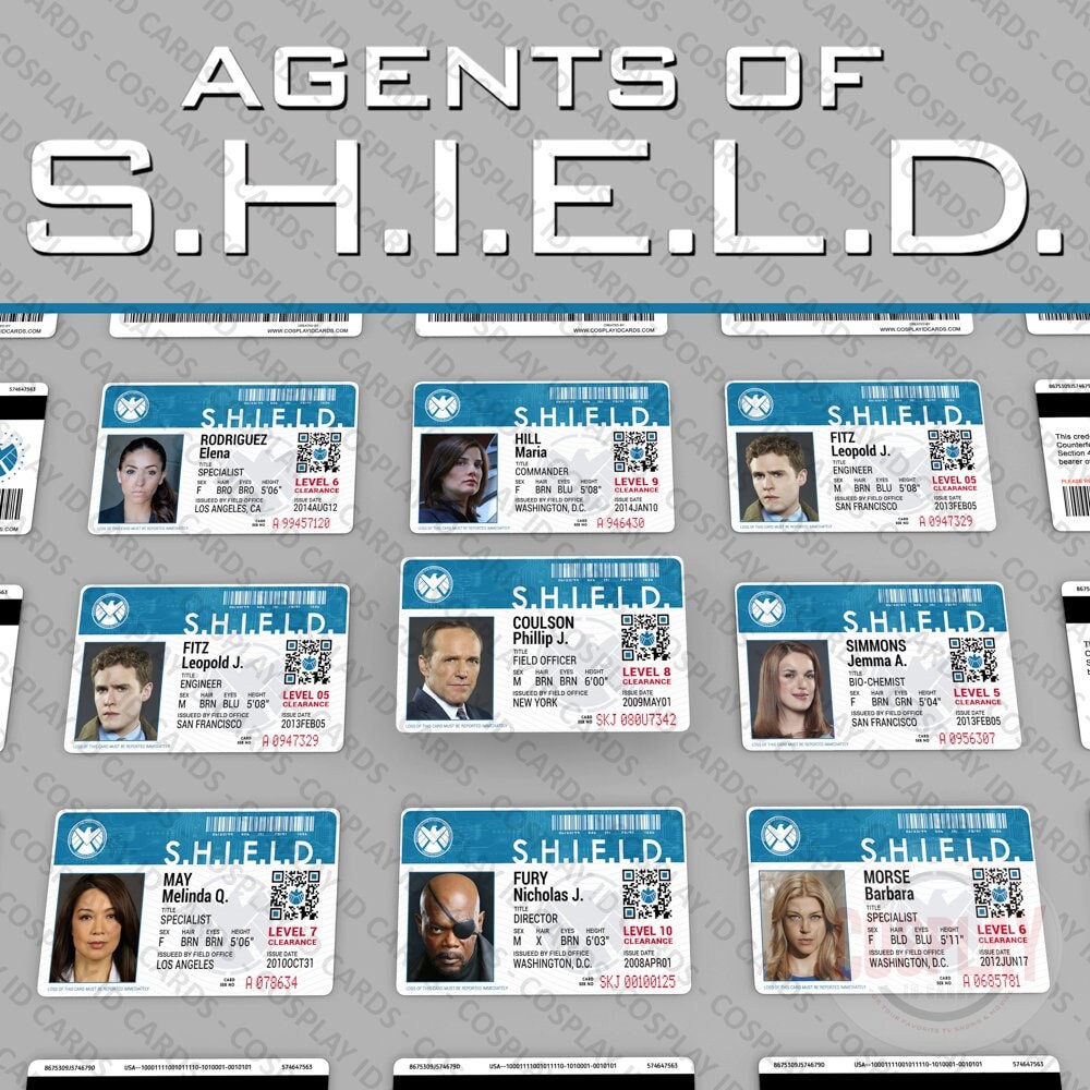 Marvel SHIELD Agent ID Badge Phil Coulson Melinda May Nick - Etsy.de