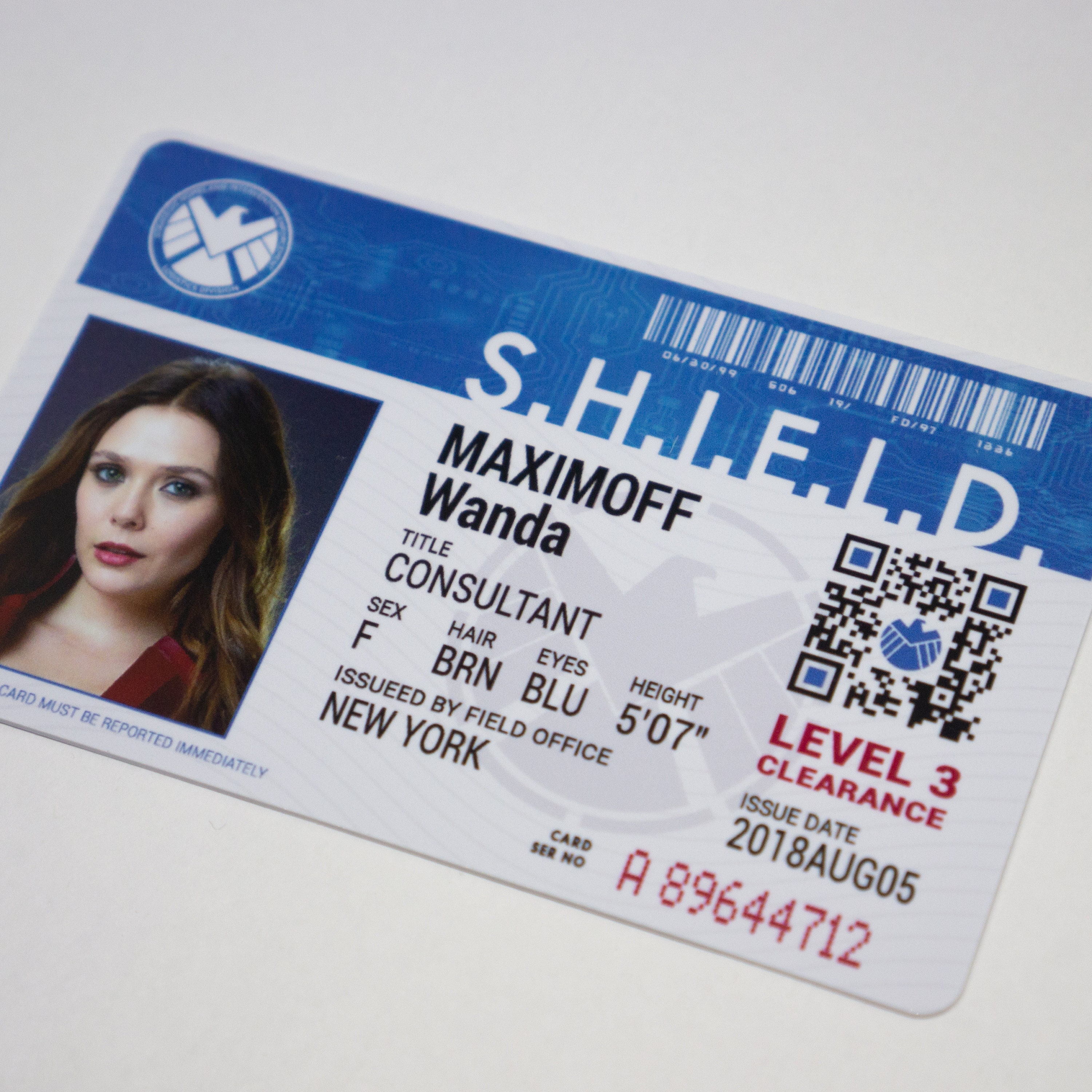 Marvel SHIELD ID Card Avengers ID Badge Steve Rogers - Etsy.de